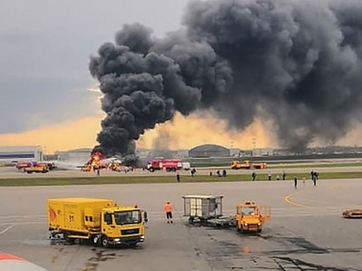 At Least 40 Killed As Russian Plane Catches Fire And Lands With Flames ...