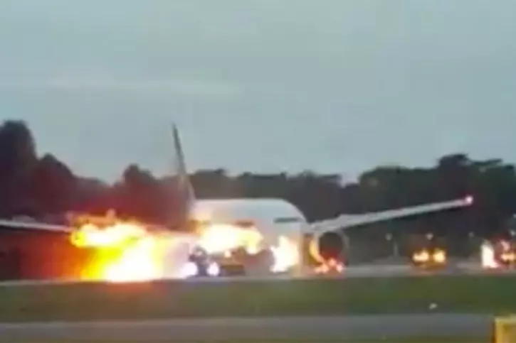 Singapore Airlines Plane Catches Fire During Emergency Landing All 241