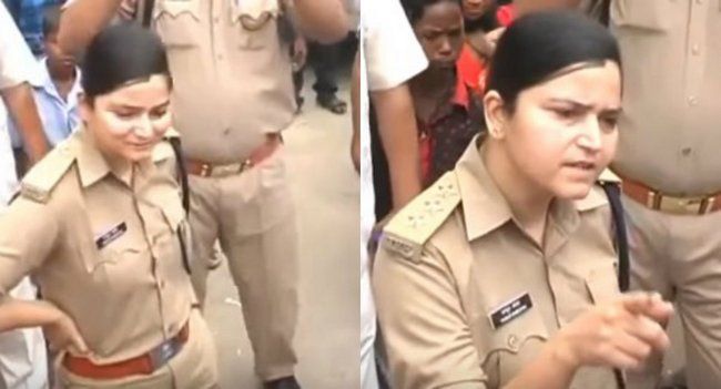 UP Police Woman Officer Stands Up Against Angry BJP Workers Like A True ...