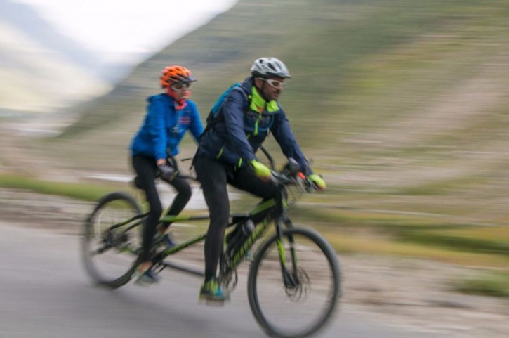 15-YO Visually Impaired Cycles On A Tandem With Her Father To The Himalayas