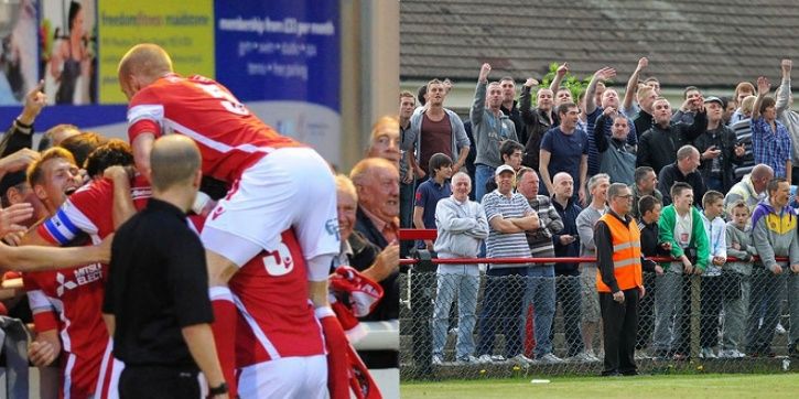 It's Total Chaos As These Footballers Jump Into The Crowd And A Fight ...