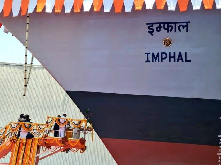 INS Imphal:Indian Navy Launches INS Imphal Guided Missile Destroyer ...