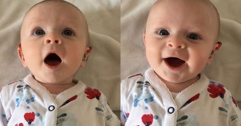 Viral Video: Adorable Baby Born With Hearing Impairment Squeaks With ...