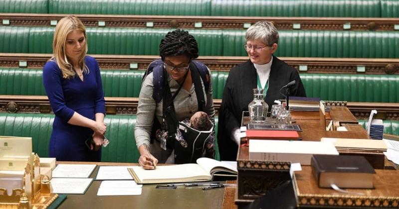 This Is How We Do It! When 2 British MPs Carried Their Newborns During ...