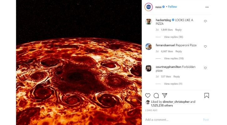 Jupiter Looks Like Pepperoni Pizza In This NASA Pic And We're Drooling