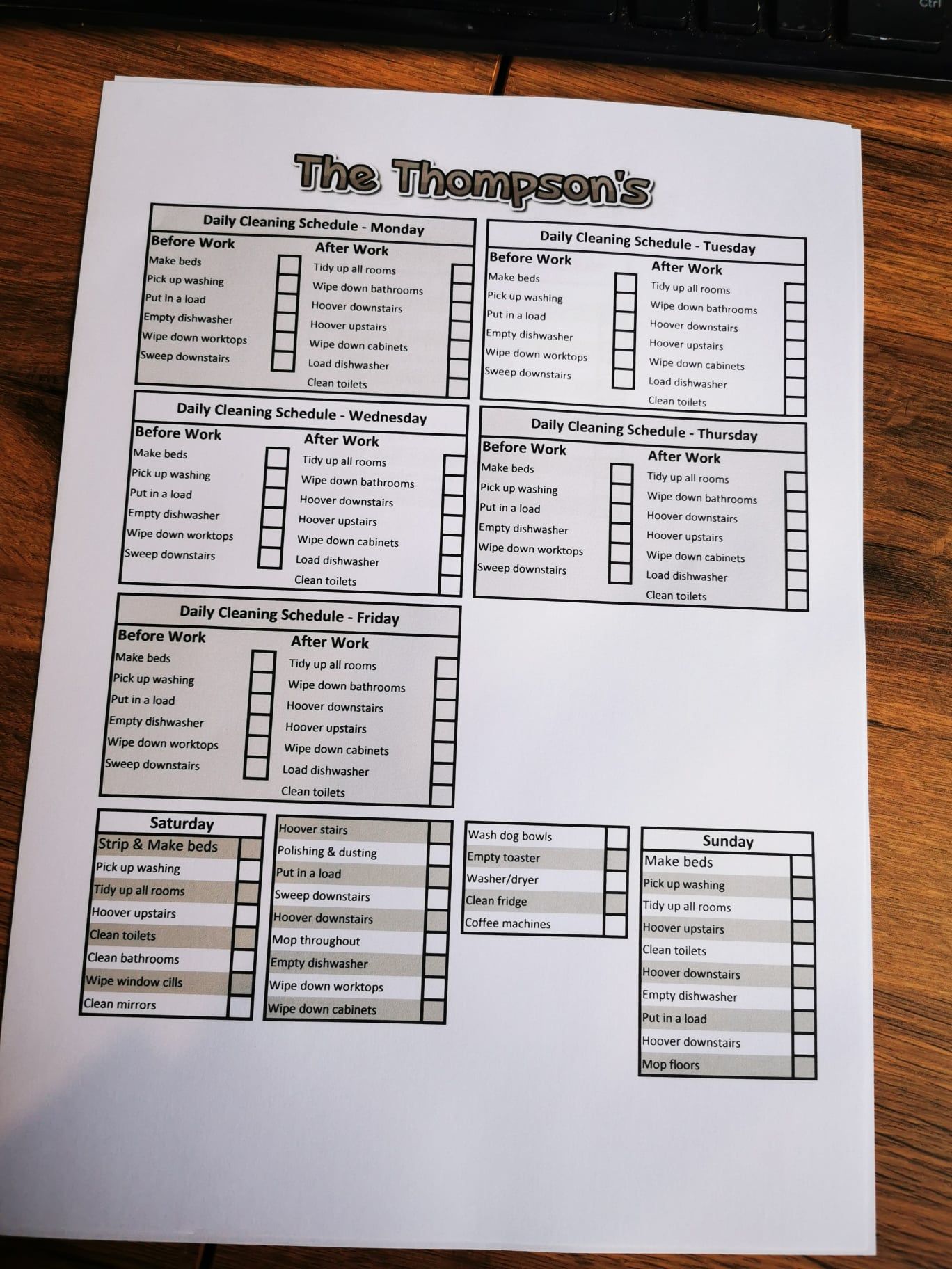 Cleaning Obsessed UK Woman Shares Elaborate List Of Chores