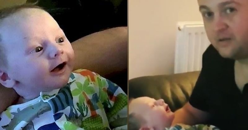 Watch: 8 Month Old Baby Says 'Hello' To His Father