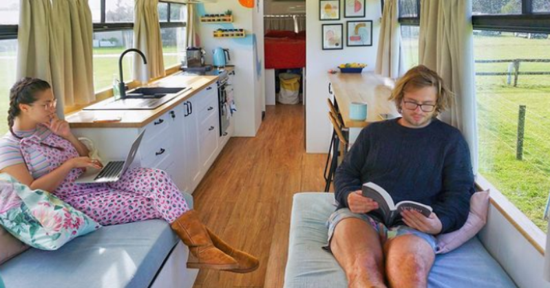 Australian Couple Have Been Living In Converted School Bus