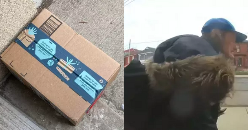 Woman Teaches Thief Stealing Packages A Lesson