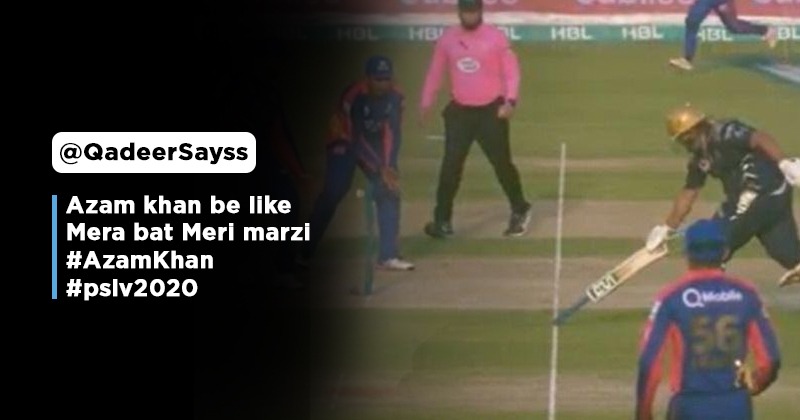 Azam Khan's 'Inverted Bat' Technique Saved Him From Getting Run Out And ...