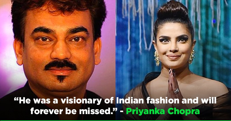 Priyanka Chopra Remembers Late Fashion Designer Wendell Rodricks ...