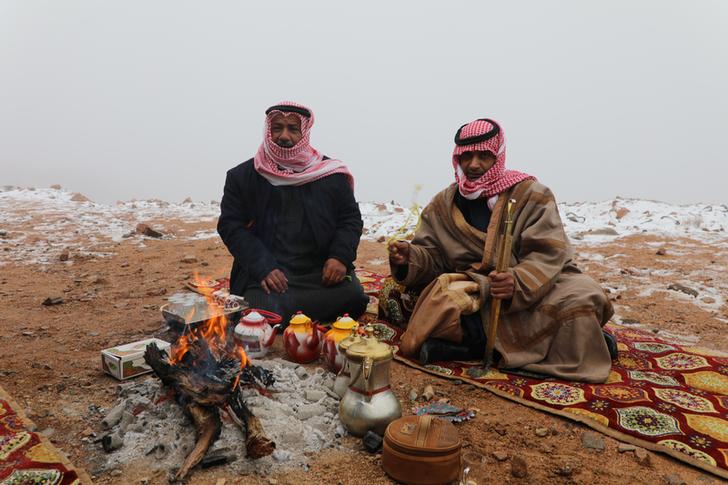 Fresh Snow Covers The Levant, Saudi Arabia