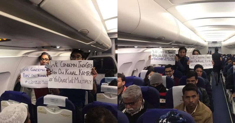 Kunal Kamra: People Protest Against Ban By Indigo In Indigo Flight