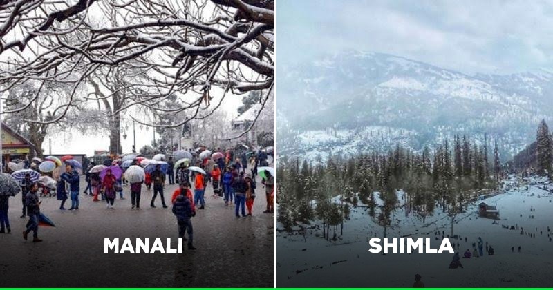 Shimla & Manali Receives More Snowfall After Temperature Nosedives In Himachal Pradesh