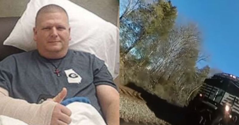 Bodycam Captures Terrifying Moment When Us Cop Gets Hit By Train While