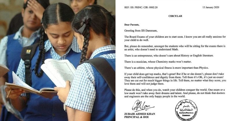 'It's Ok, It's Just An Exam': Letter By A School Reminds Parents That ...