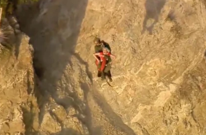 Girl Falling Off Cliff Gif