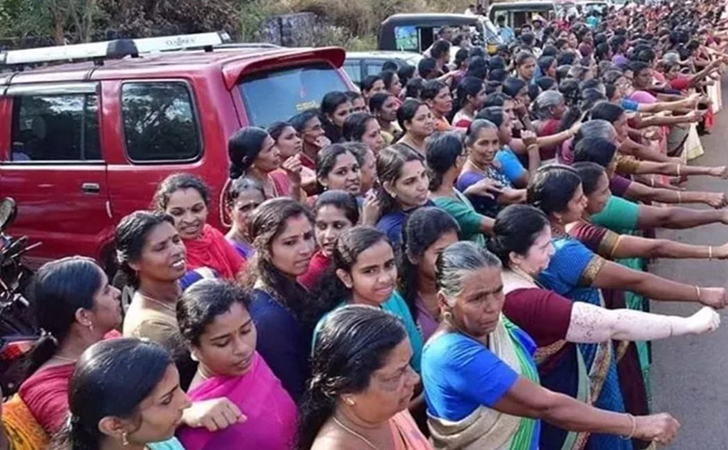 In Pics: 7 Million People Form 620 Km Human Chain In Kerala Against CAA ...