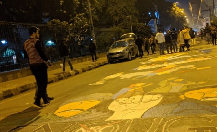 Art In The Time Of Protests: Jamia Students Are Now Painting Roads With ...
