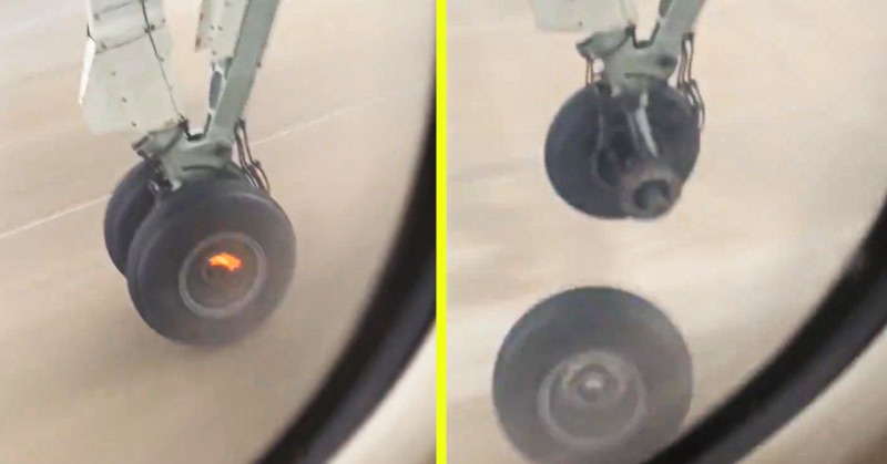 Terrifying Footage Captures Moment When Wheels Of Air Canada Caught ...