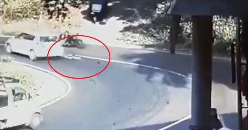 Scary Footage Shows Kid Falling Off Running Car In Kerala, Miraculously ...
