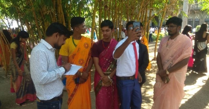 In A Bid To Advocate Gender Equality, Pune Boys Showed Up In Sarees For ...