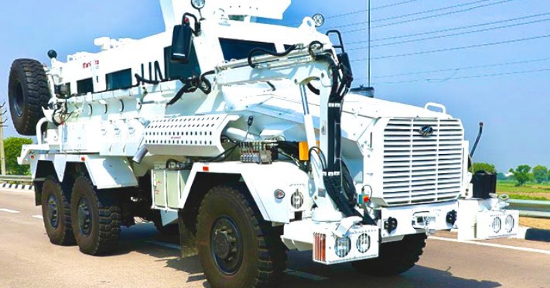 This Mahindra Vehicle Can Lift Roadside IEDs