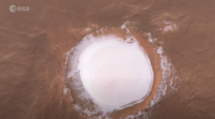 Ice Crater Discovered On Mars
