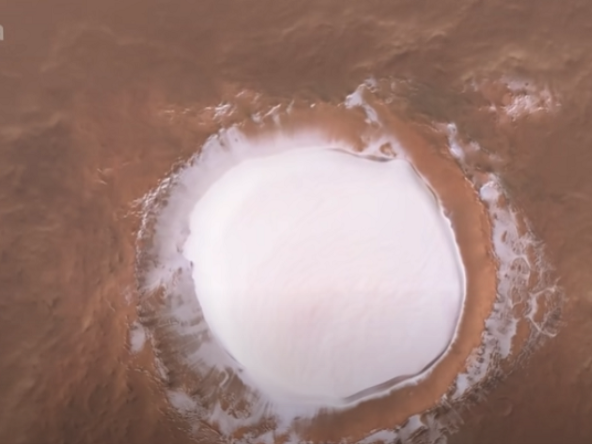 Ice Crater Discovered On Mars