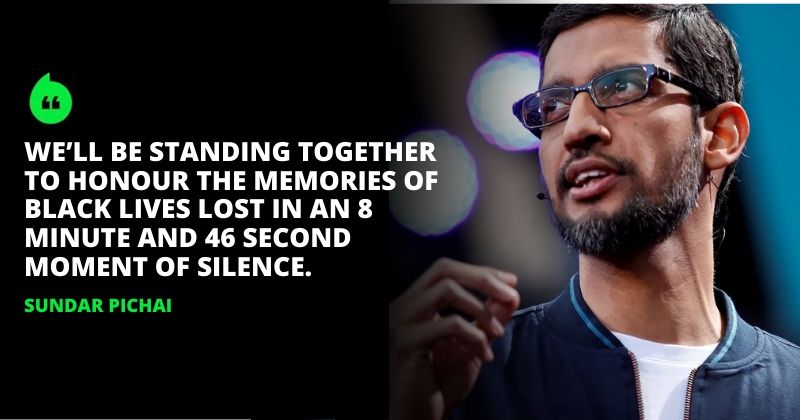 Pichai Pledges $12 Million Against Racism, Asks Moment Of Silence For ...