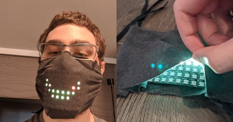 Man Invents Face Mask That Shows Facial Expressions With LED Lights