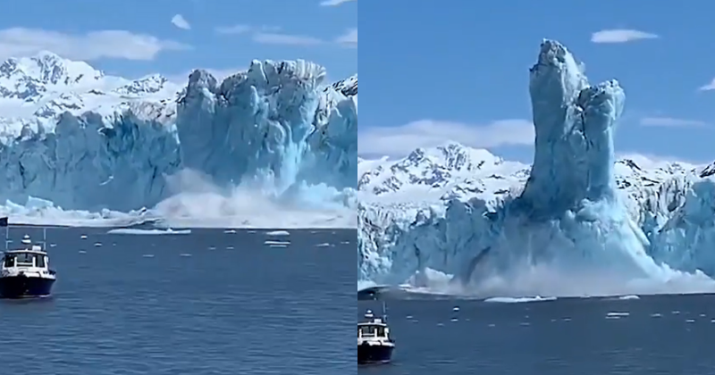 Video: Gigantic Block Of Ice Detaches From Glacier
