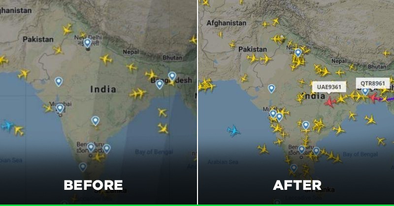 After 60 Days, The Indian Airspace Is Open And These Maps Show The ...
