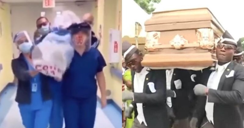 Viral Video: Nurses Dance On Coffine Meme Song While Carrying A Body Bag