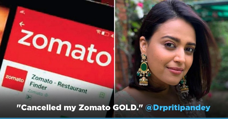 People Are Uninstalling Zomato App Post Company's Response To Swara ...