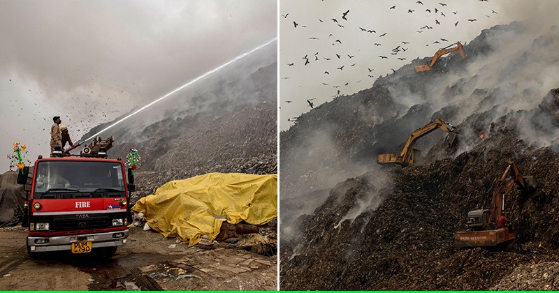 If Air Quality In Delhi Wasn't Bad Enough, The Ghazipur Landfill Is On ...