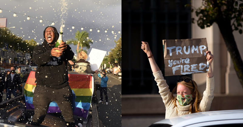 Americans Celebrating Joe Biden's Presidential Win