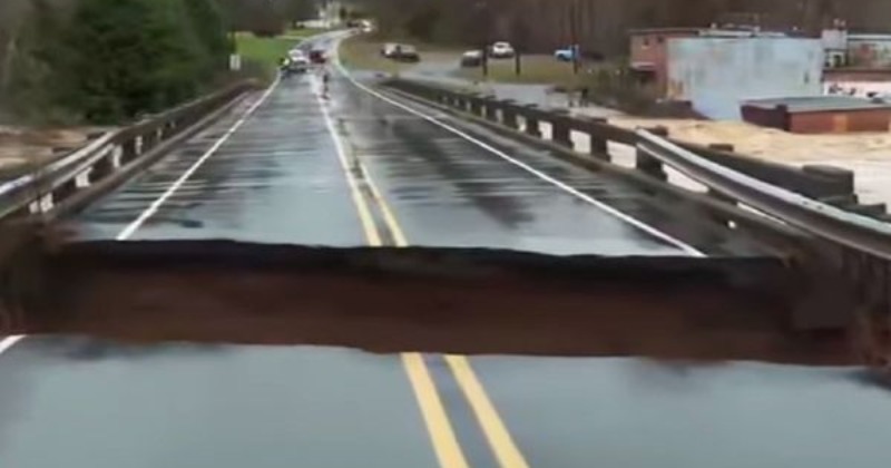 Bridge Splits During Live TV Reporting