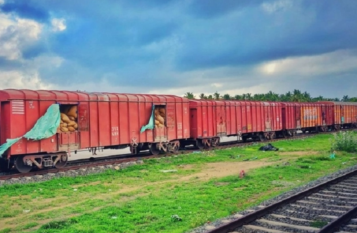 Container Freight Train Runs At 100 Km/Hour, Covers 120 Km In 2 Hours