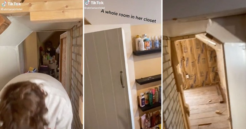 Woman Stunned To Find A Secret Room Behind Wardrobe In House She Has ...