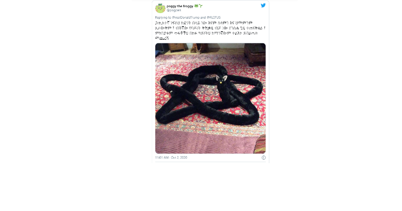 People Are Posting Creepy Images, Amharic 'Curses' On Trump's COVID-19 ...