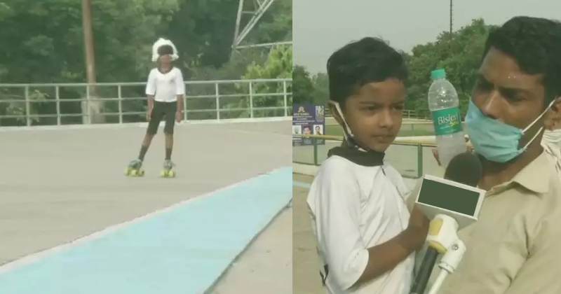 6 साल के बच्चे ने आंखों पर पट्टी बांध की 16 KM स्केटिंग, गिनीज़ बुक ऑफ़ ...