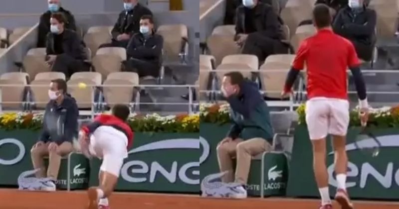 Watch: Novak Djokovic Accidentally Hits A Line Judge In Face At French Open