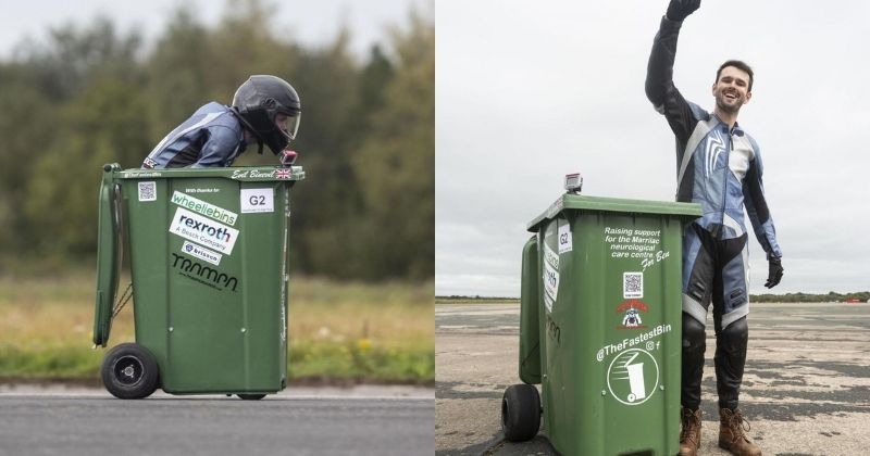 Watch: Guinness World Record With Fastest Garbage Bin Motor Car