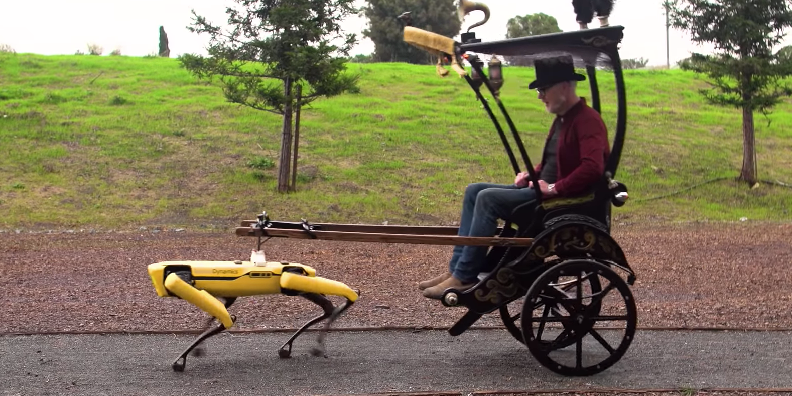 Watch: Adam Savage Designs Rickshaw To Be Pulled By Boston Dynamics Robot