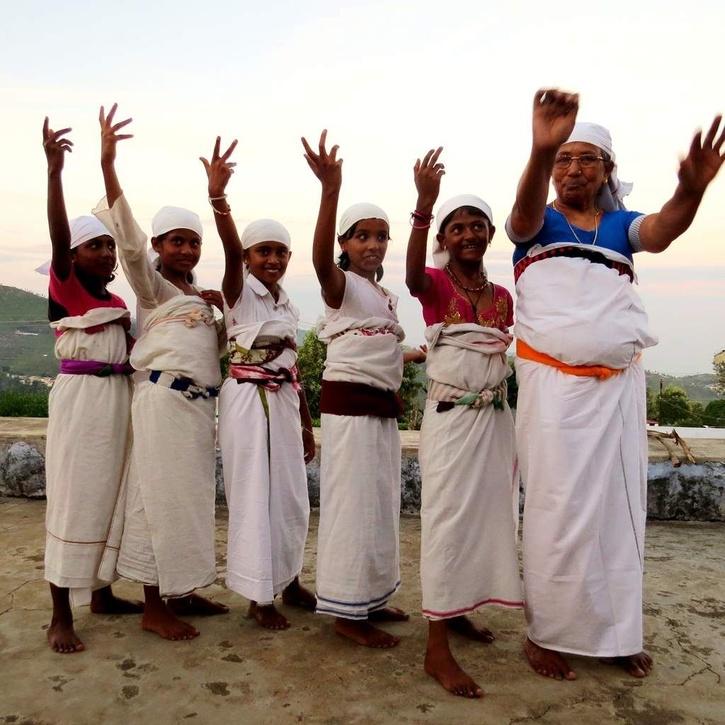 Badaga Tribe Members Dance With Face Masks On
