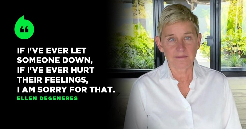 New Chapter! Ellen DeGeneres' Apology For Creating A Toxic Work-Culture ...