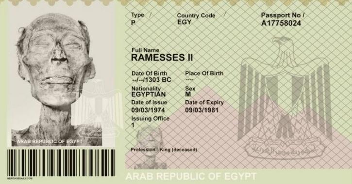 Ramses II's Egyptian Mummy Was Issued A Passport 3000 Years After His Death