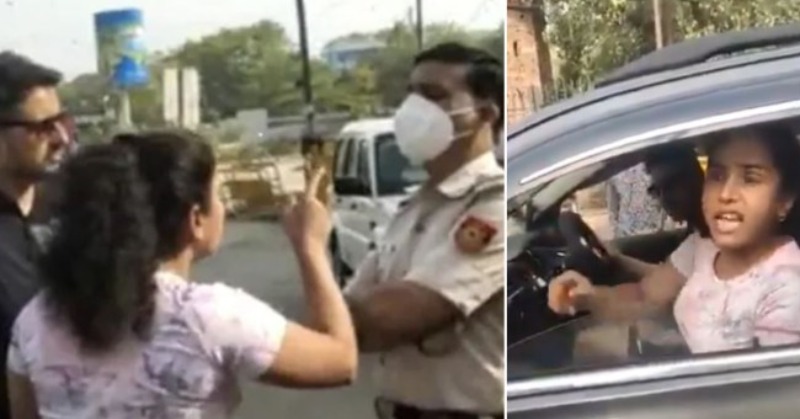 Delhi Couple Misbehaves With Cops When Stopped For Not Wearing Masks