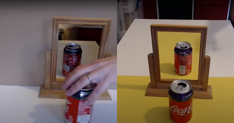 Optical Illusion Of Coca Cola Cans